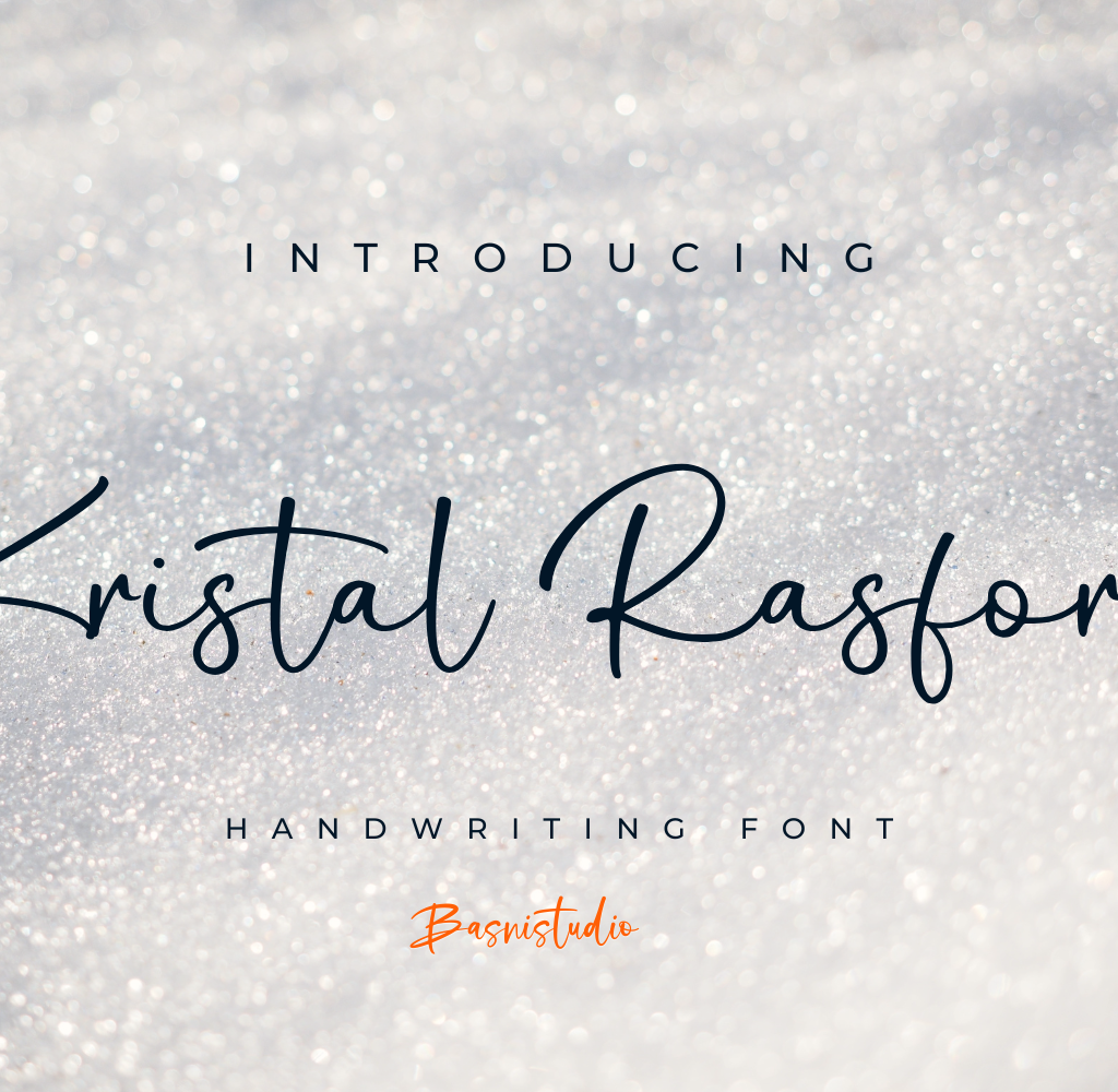 Kristal Rasford Handwriting Font - Basnistudio